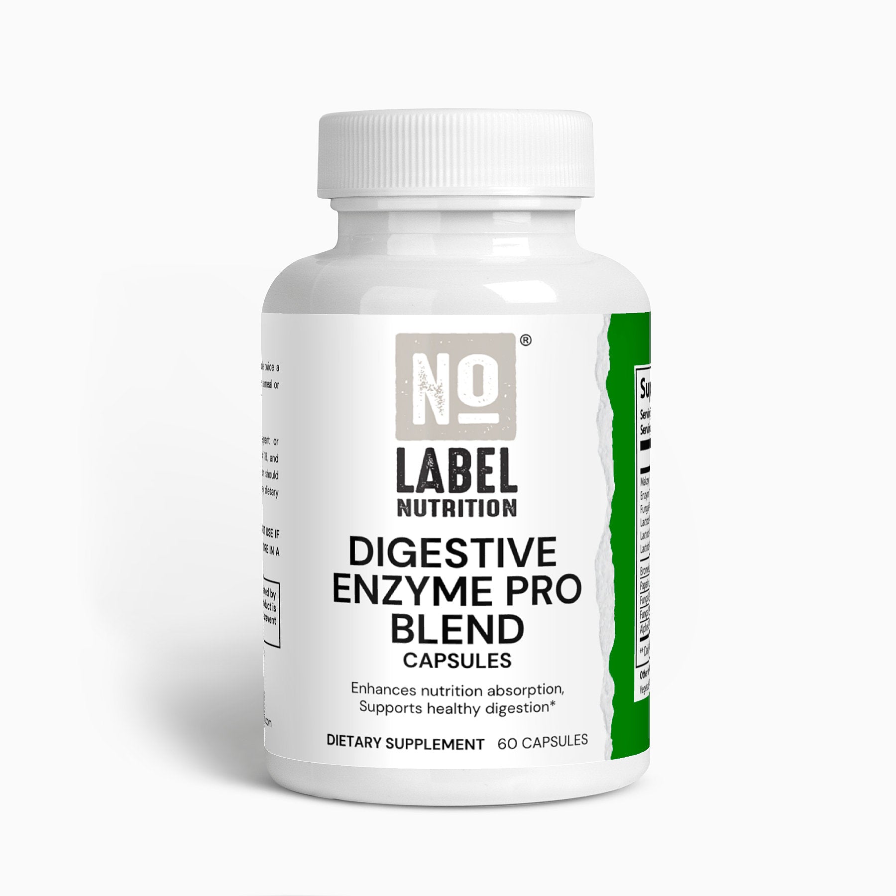 Premium Digestive Enzyme Pro Blend | No Label Nutrition®