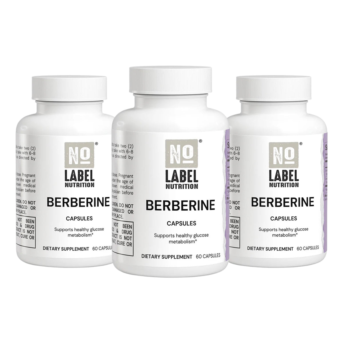 Berberine 3-Pack Weight Loss Bundle | No Label Nutrition®
